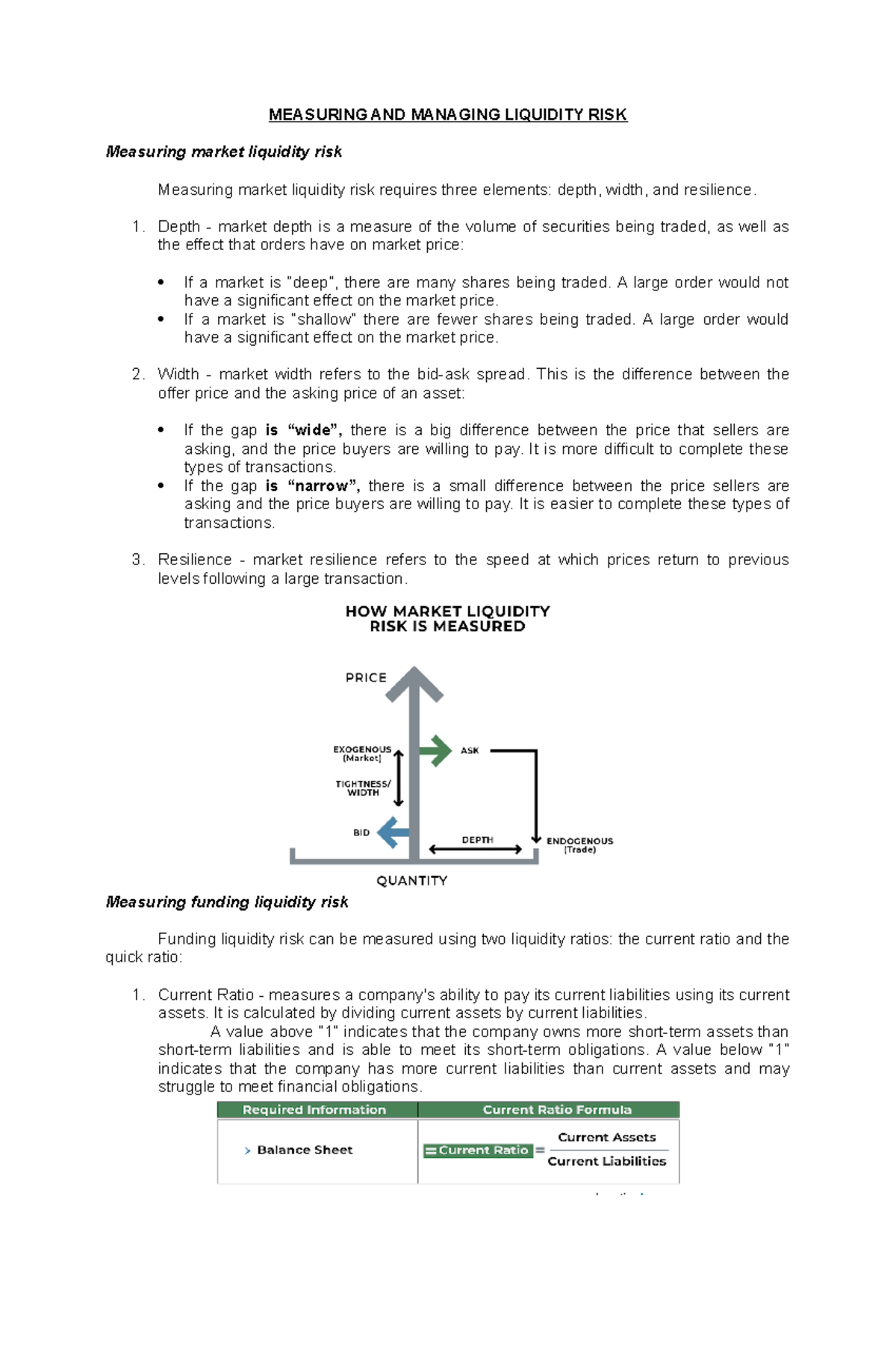 Measuring AND Managing Liquidity RISK - MEASURING AND MANAGING ...