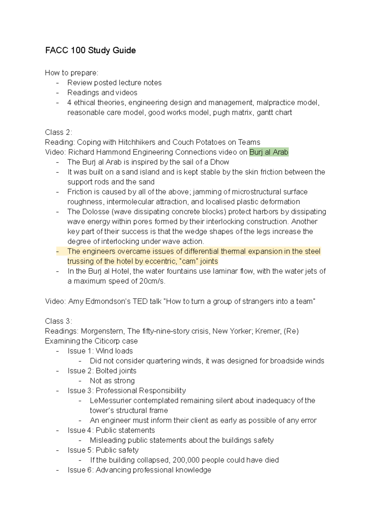 FACC 100 Study Guide - facc 100 exam notes - FACC 100 Study Guide How ...