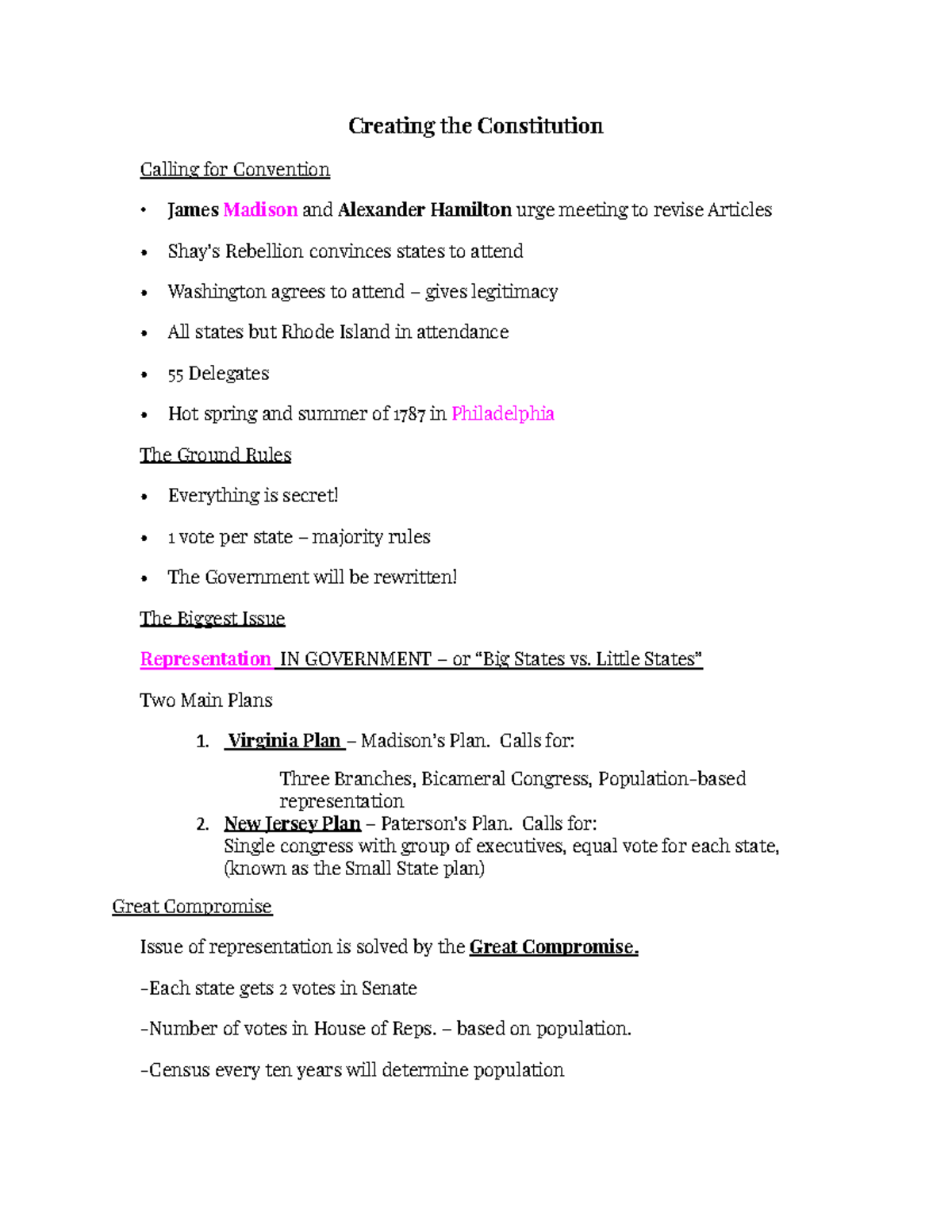 Copy%20of%20%20Creating%20the%20Constitution%20Notes - Creating the ...