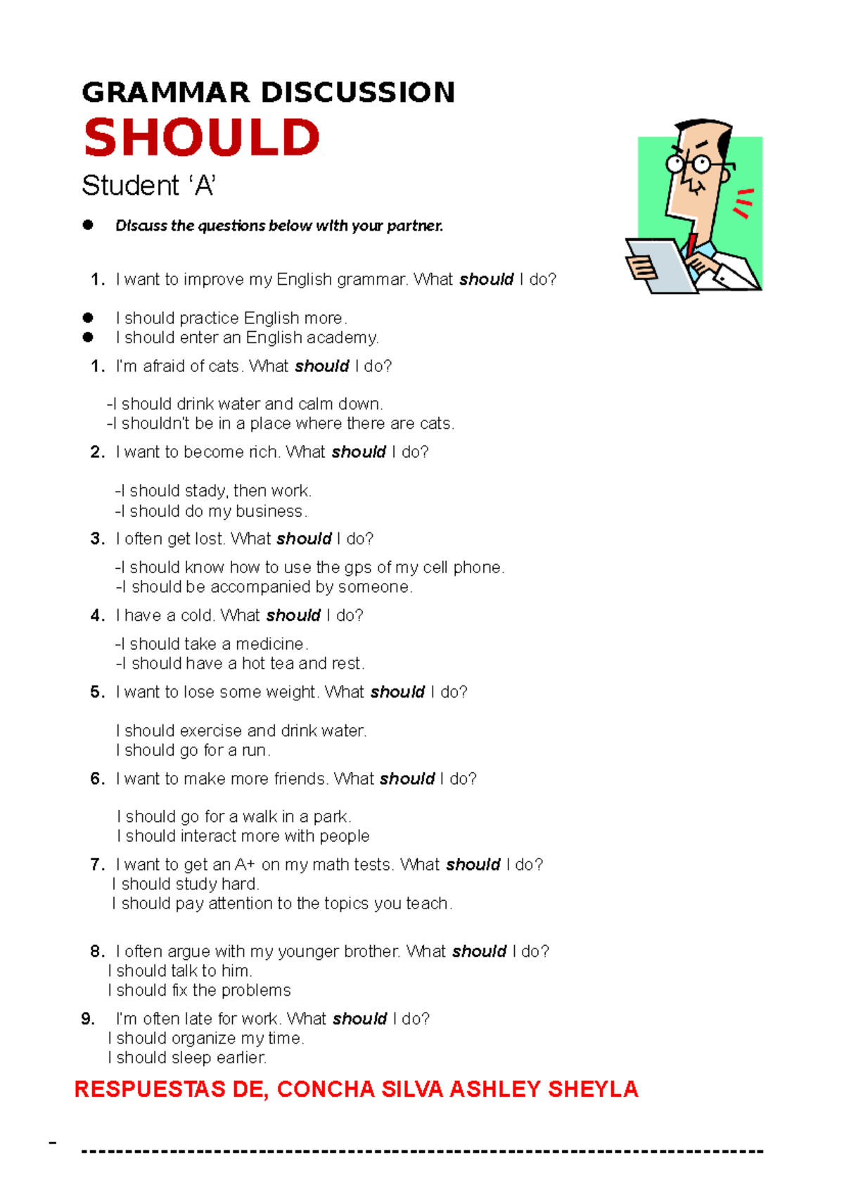 Discussion-should pair-convertido Concha Silva - GRAMMAR DISCUSSION ...