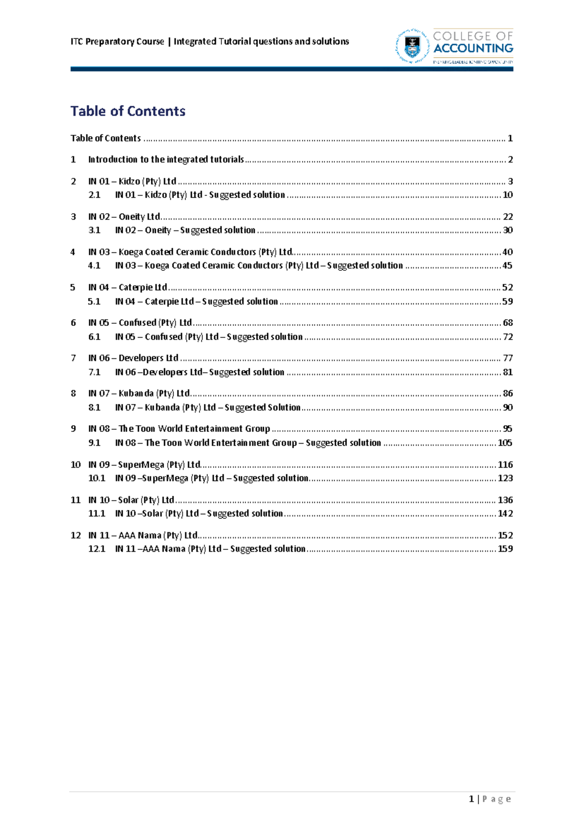 Content - Book 5-Integrated tuts - Table of Contents Table of Contents ...