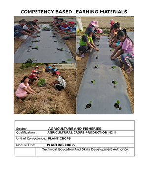 CBLM Carrying OUT Harvest AND Postharvest Operations 5 - COMPETENCY BASED LEARNING MATERIALS ...