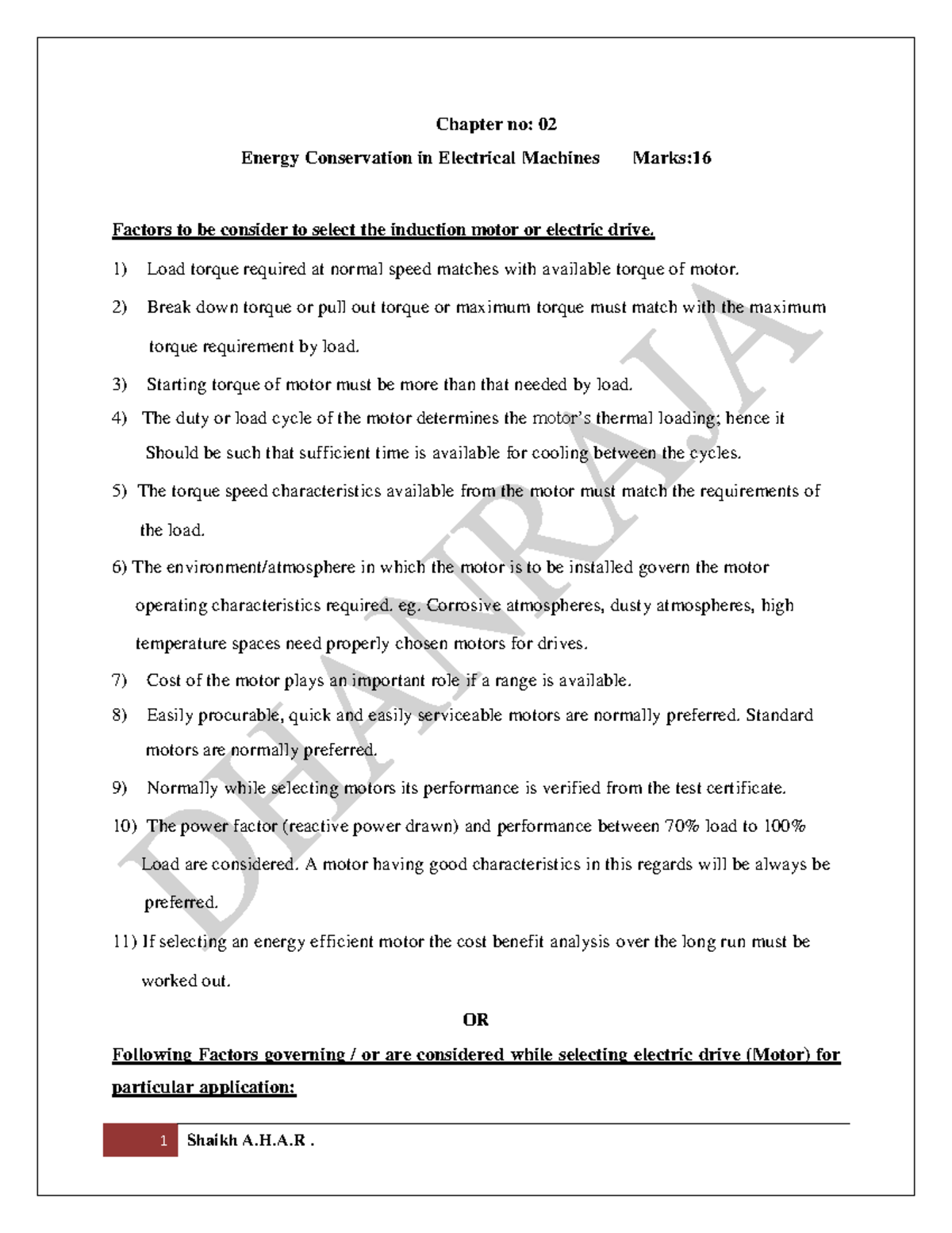 Chapter 2 Energy Conservation in Electrical Machines - Chapter no: 02 ...