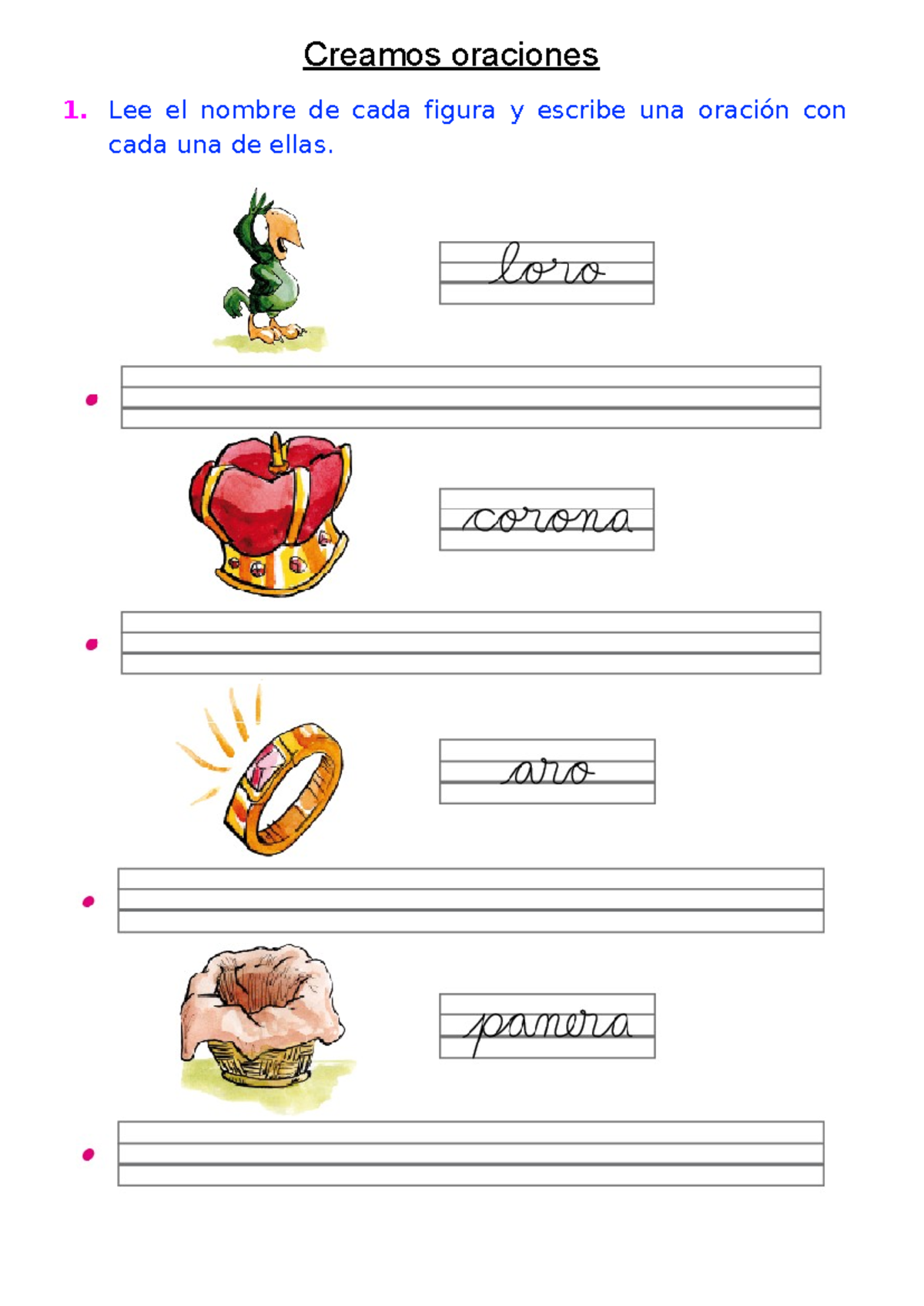Oraciones con R - La clase de la R - razonamiento verbal - 1. Lee el ...