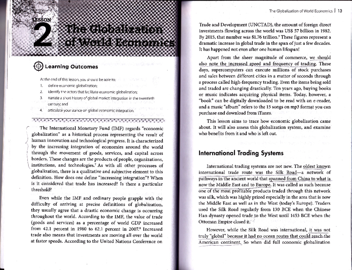The-globalization-of-world-economics compress - @Learning outcomes At ...