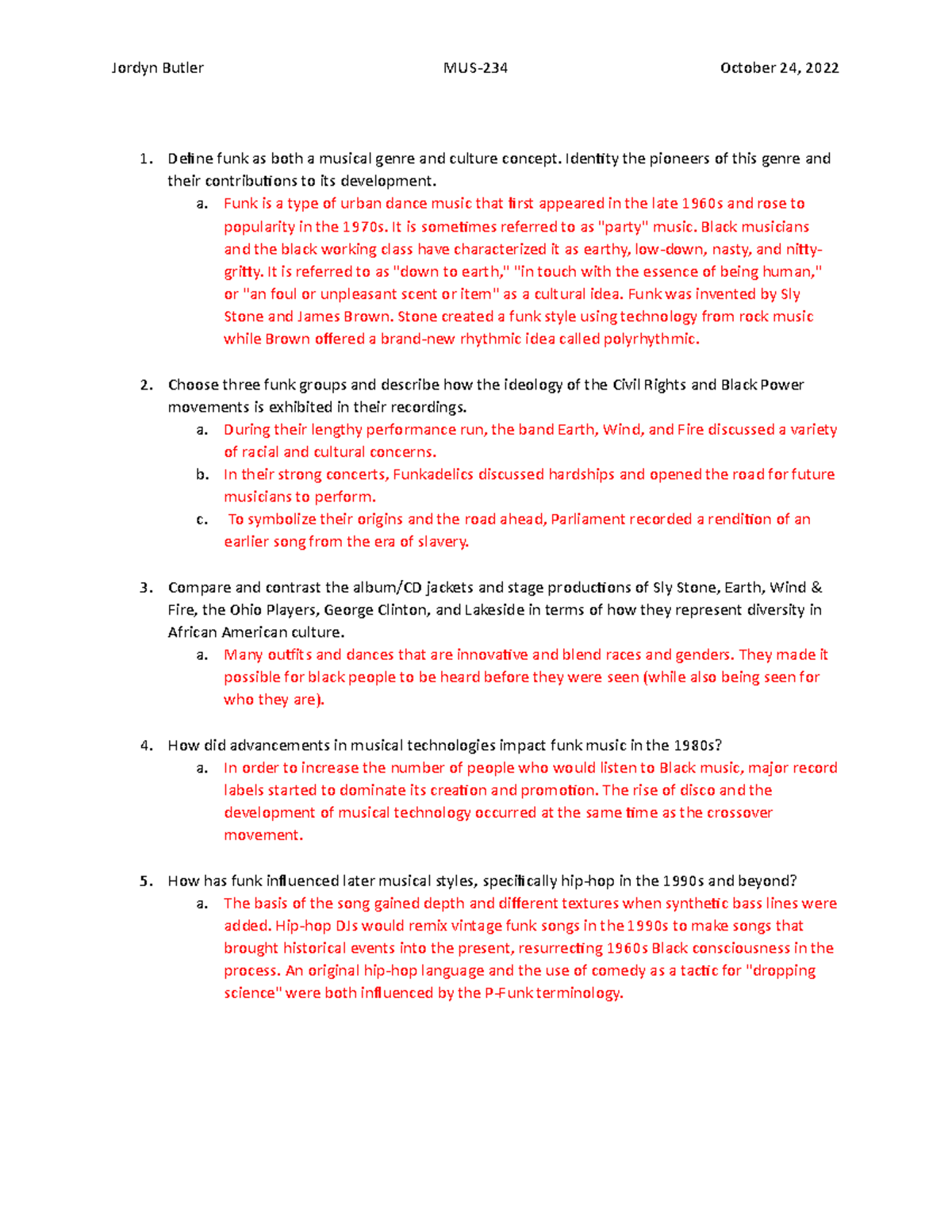 Chapter 14 Questions - Jordyn Butler MUS-234 October 24, 2022 Define ...