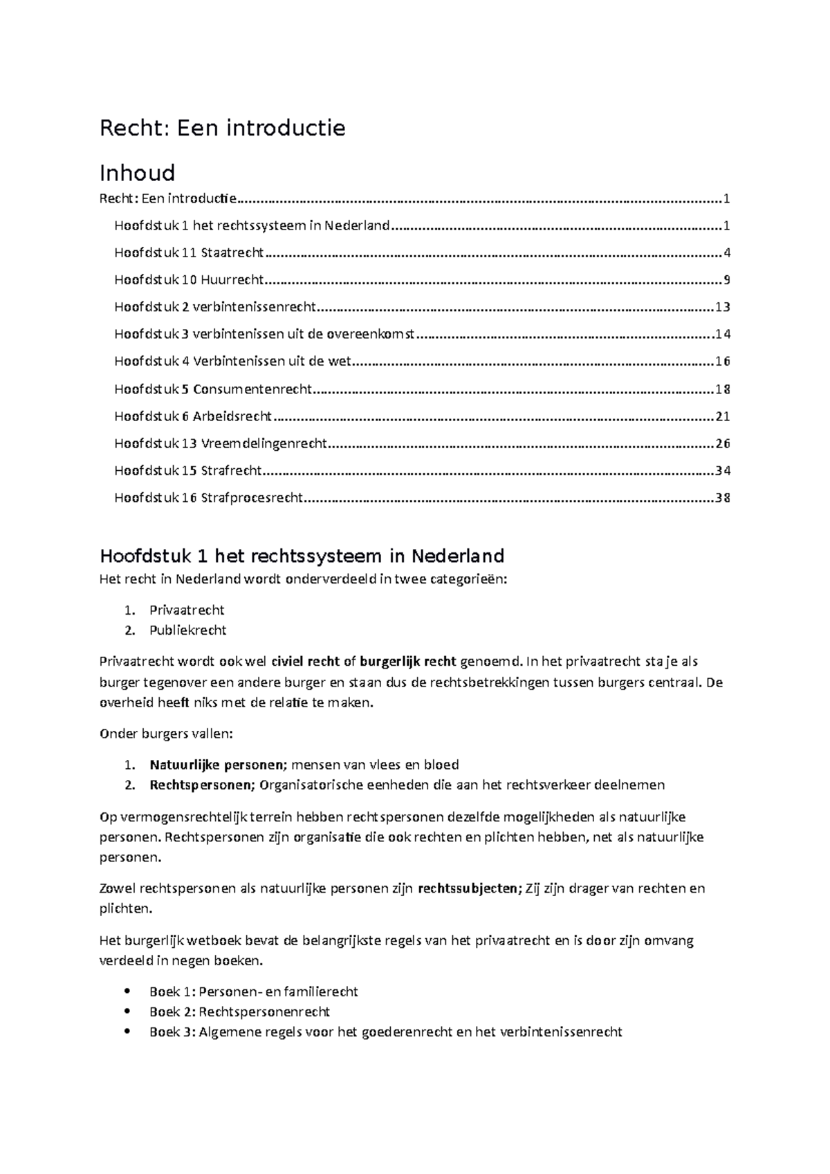 Recht Een introductie samenvatting - Recht: Een introductie Inhoud ...