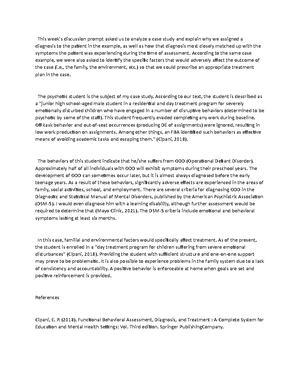 3-1 Discussion Intervention Strategies - In our discussion prompt for ...