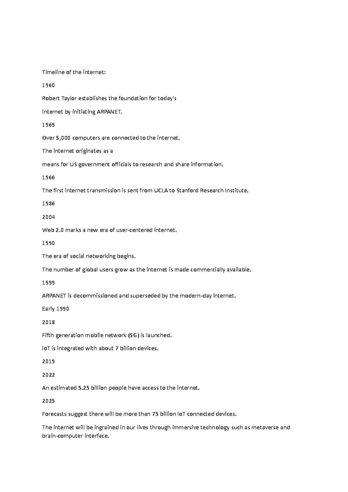 Timeline of the internet - Timeline of the internet: 1960 Robert Taylor ...