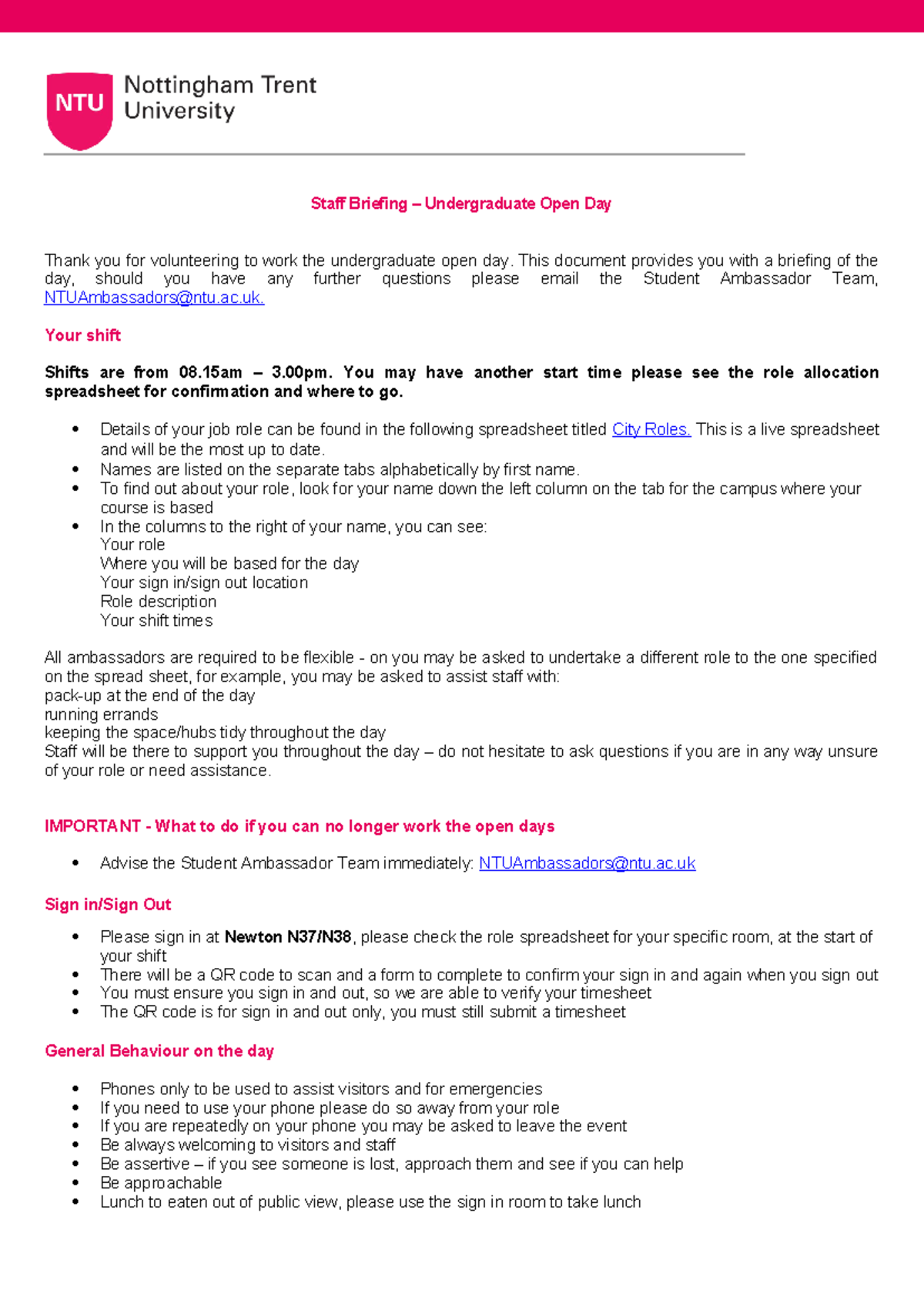 City Staff Briefing - a summary and brief - Staff Briefing ...
