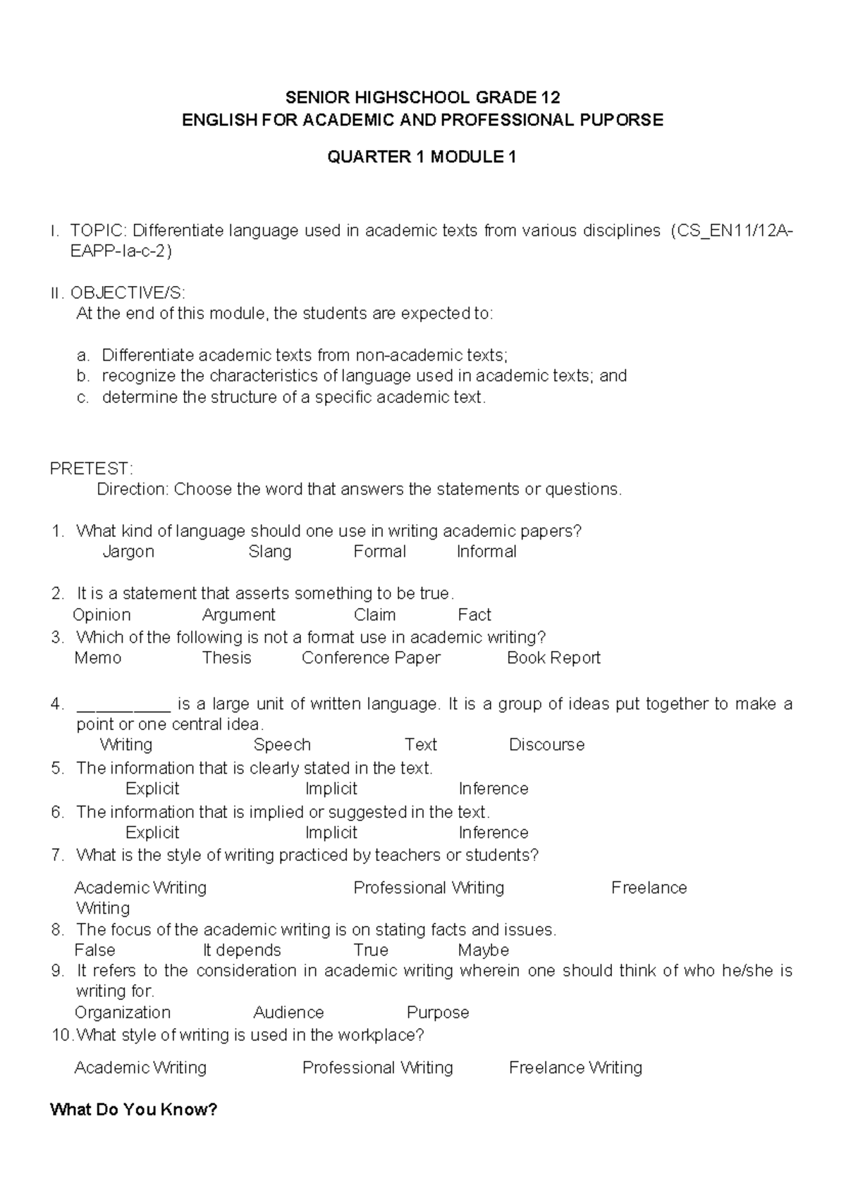Module-1 Q1-English-for-Academics-and-Professional-Purposes - SENIOR ...