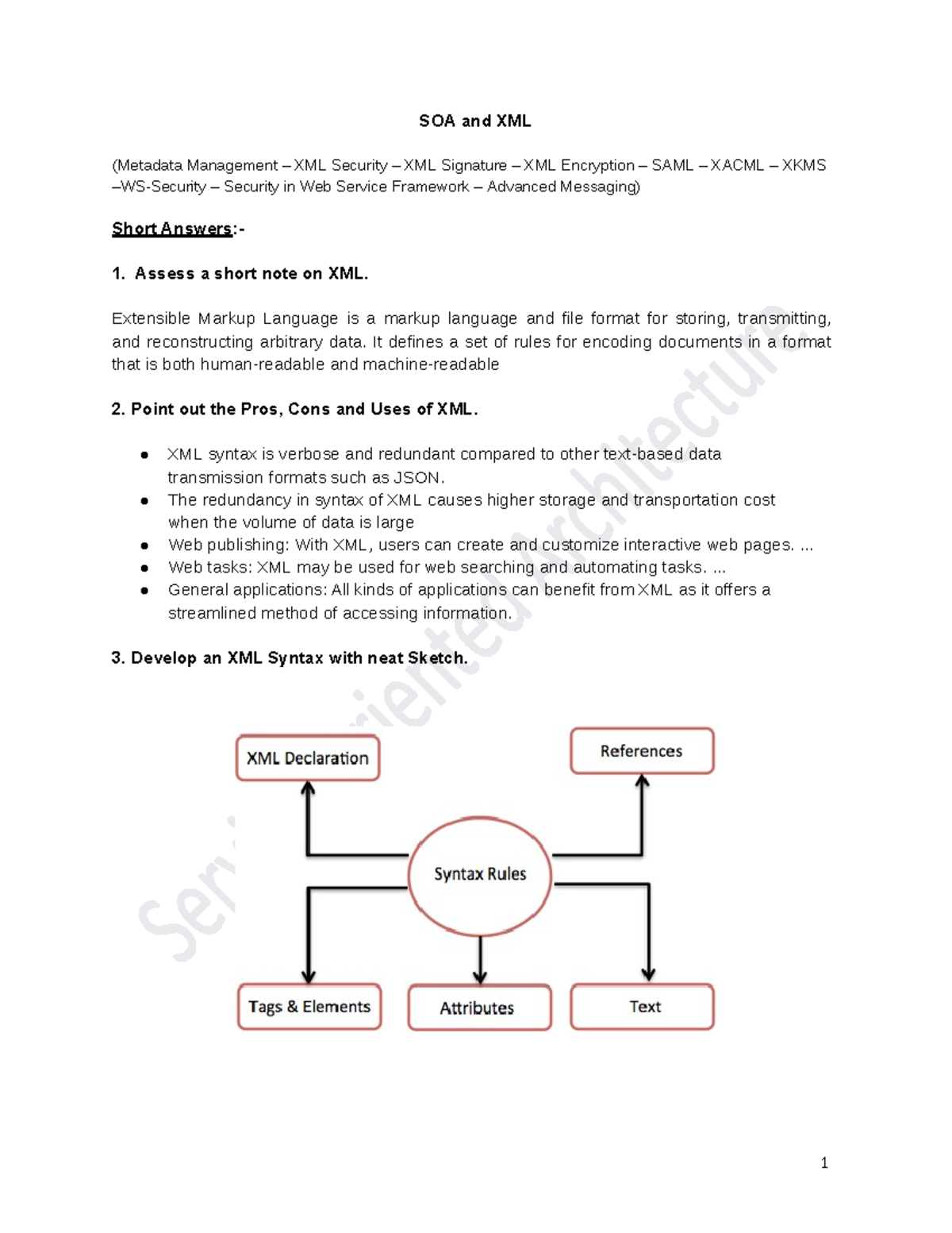 Unit 4 Service Oriented Architecture 1 Soa And Xml Metadata