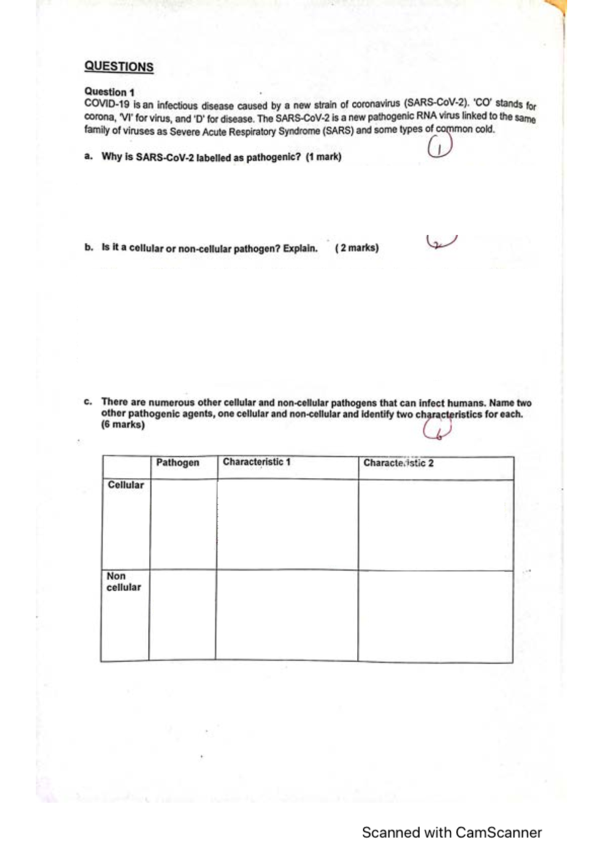 Practice Biology SAC Unit 3 - Studocu