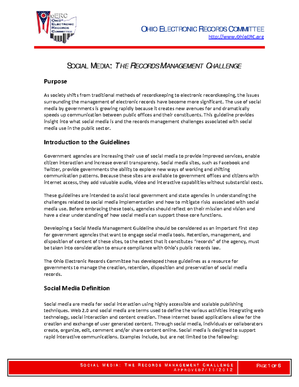 Integrated records management service - OO HHIIOO EE LLEECCTTRROONNIICC ...