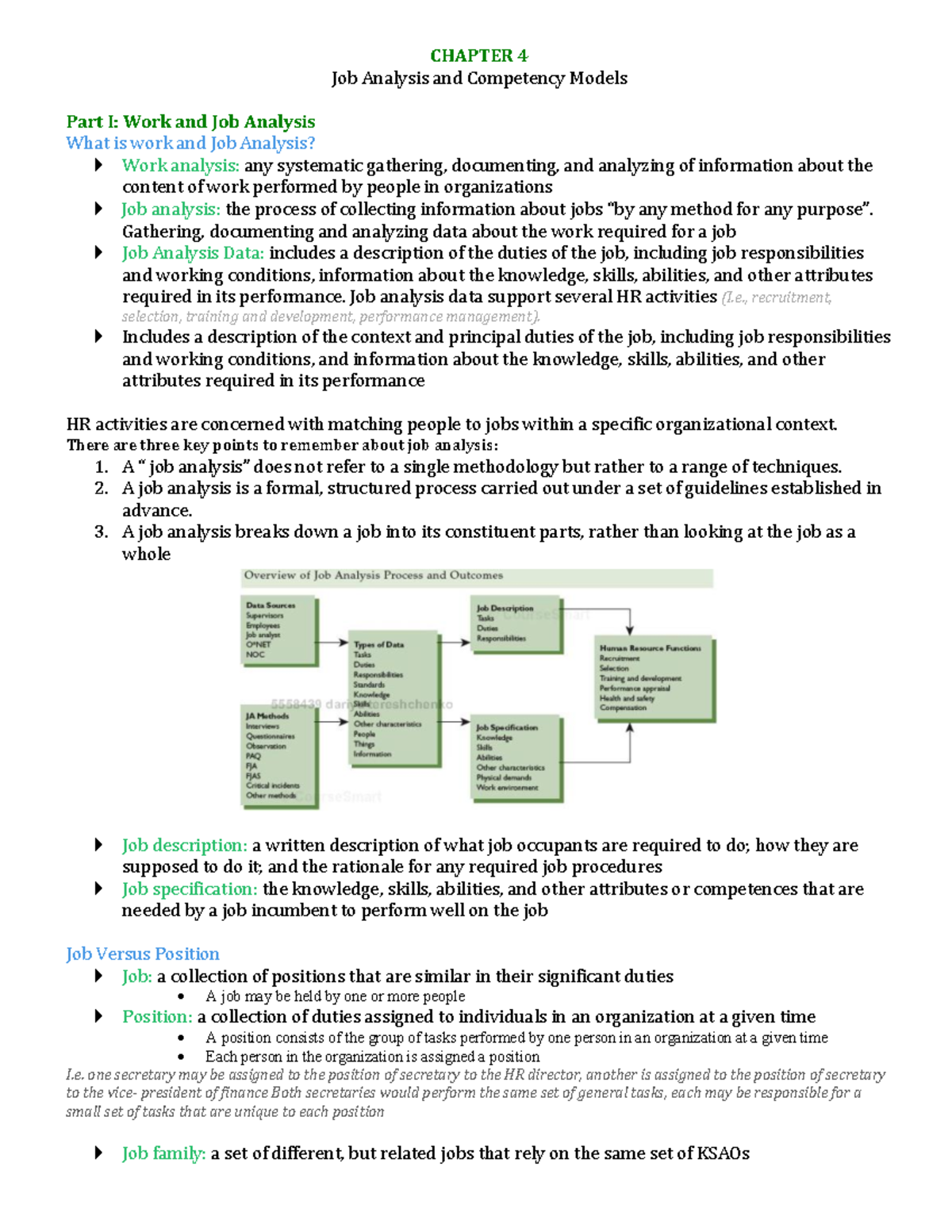 Recruitment and Selection (Staffing) - Summary - CH4 MHR623 - CHAPTER 4 Job Analysis and ...