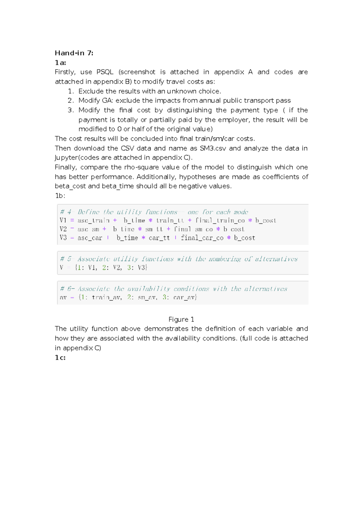 Handin-7 - tutorial sheet - Hand-in 7: 1a: Firstly, use PSQL ...