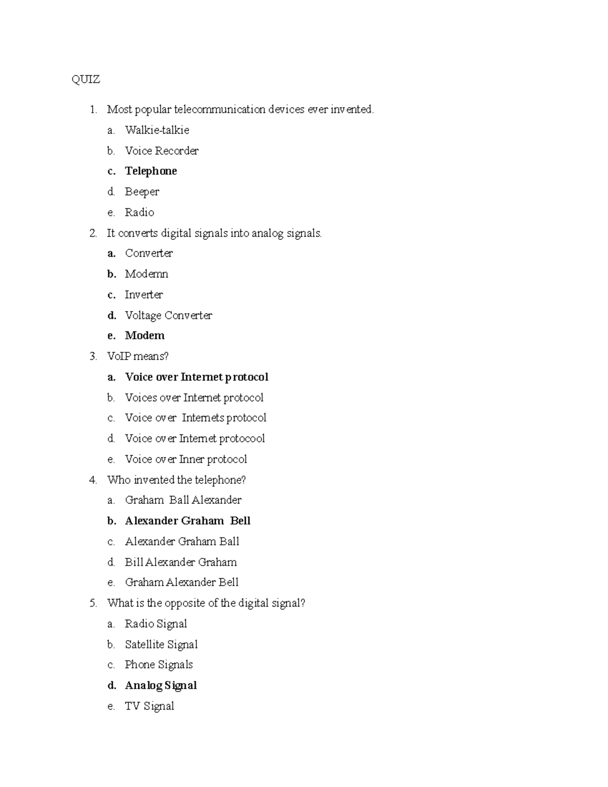 Quiz 20 September 2018, questions and answers - QUIZ 1. Most popular ...