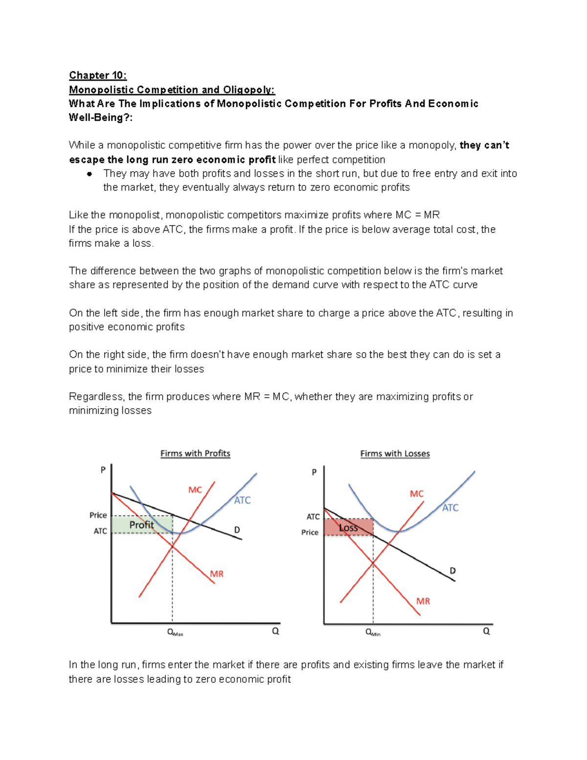 Microeconomics Chapter 10 Monopolistic Competition and Oligopoly Part ...
