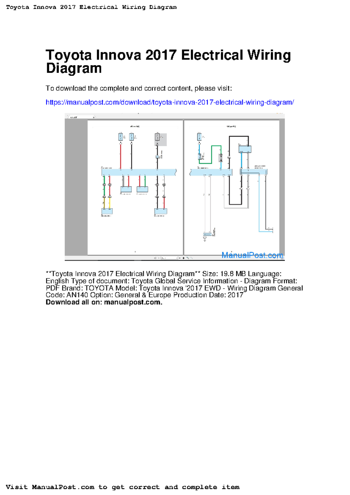 692816376 Toyota Innova 2017 Electrical Wiring Diagram - Toyota Innova ...