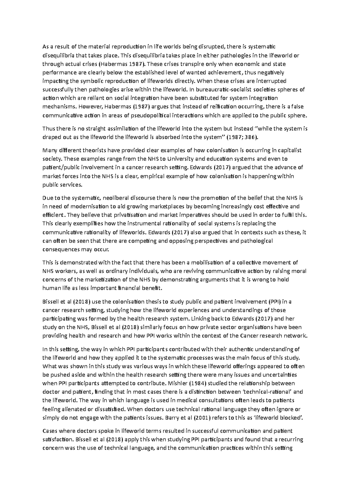 Material reproduction - This disequilibria takes place in either ...