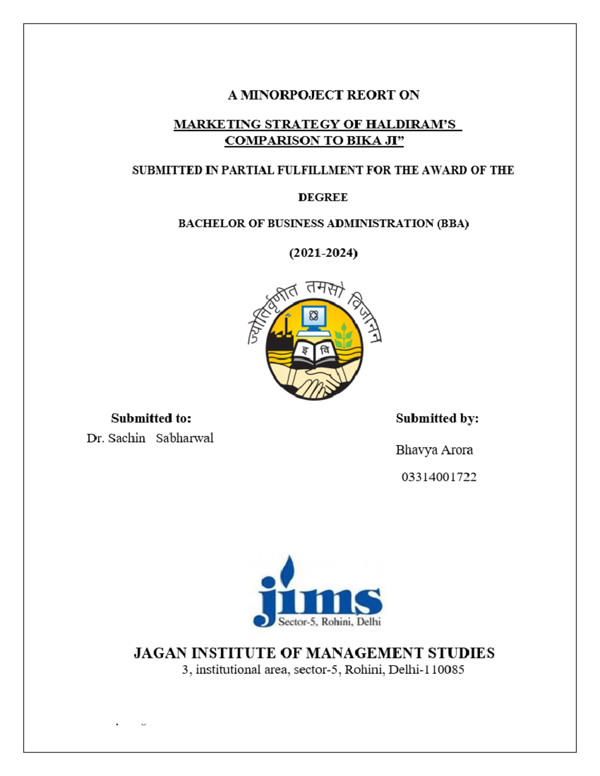 Minor Project Report - CERTIFICATE This is to certify that the project ...