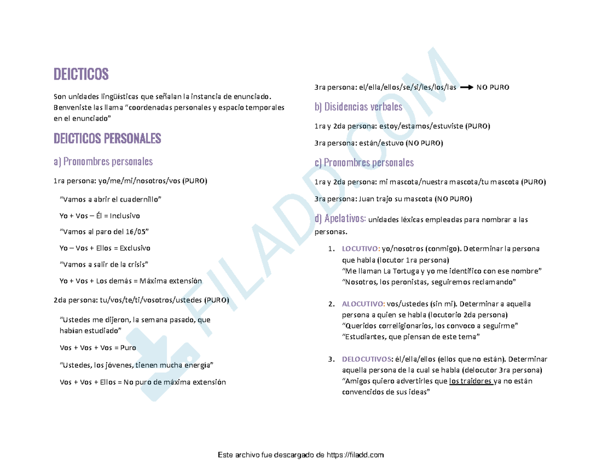 Deicticos Modalidades Y Subjetivemas - DEICTICOS Son unidades ...