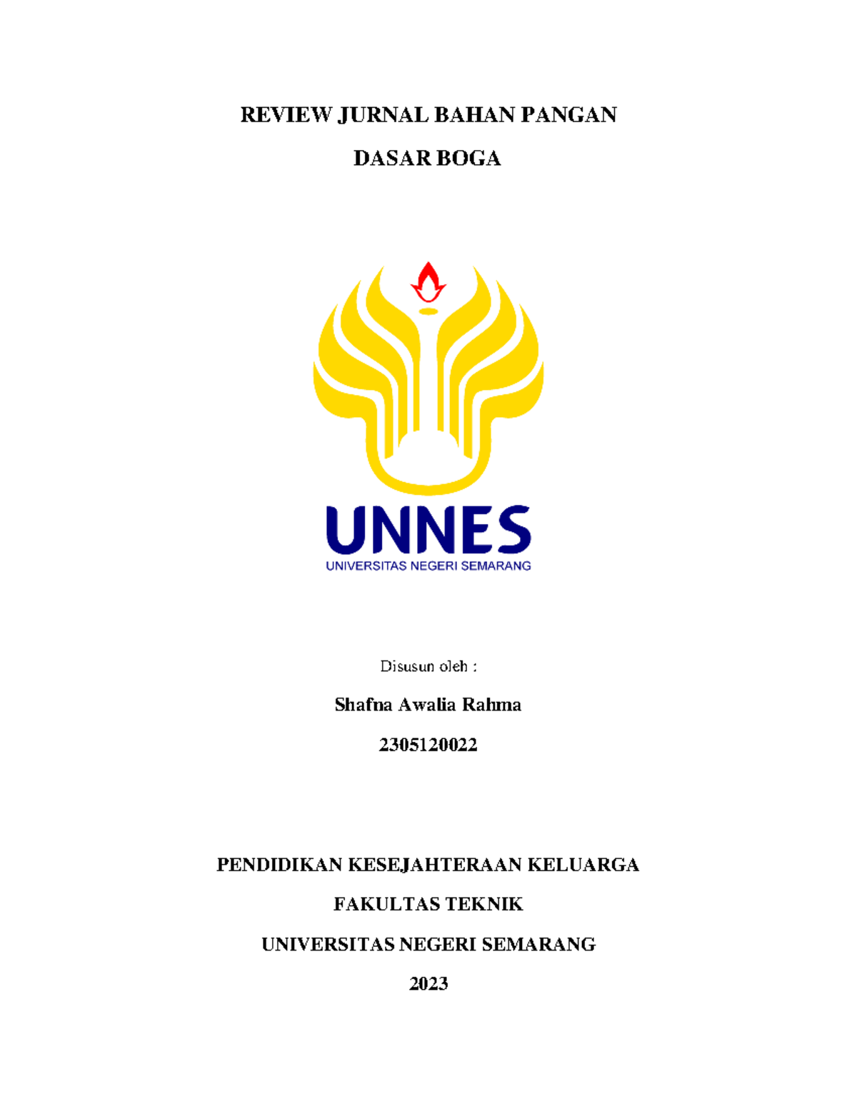 Review jurnal dasar boga - REVIEW JURNAL BAHAN PANGAN DASAR BOGA ...