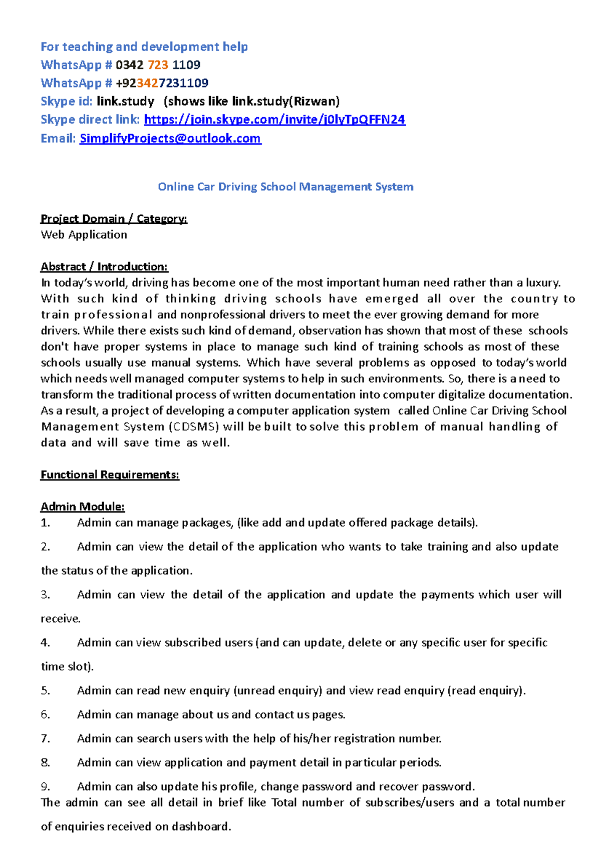 Online Car Driving School Management System - For teaching and ...