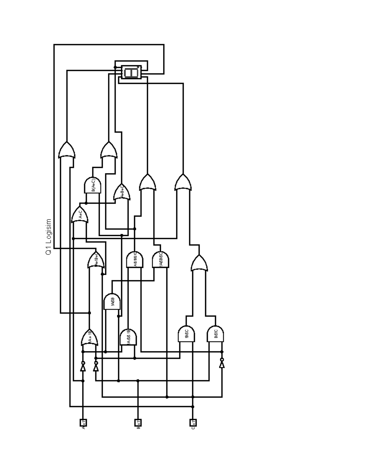 Assessment 1 - Elec1710 page 1 - ELEC1710 - Q1 Logisim C x A+C !A+!B+C !B&C !A + !B B x !A - Studocu