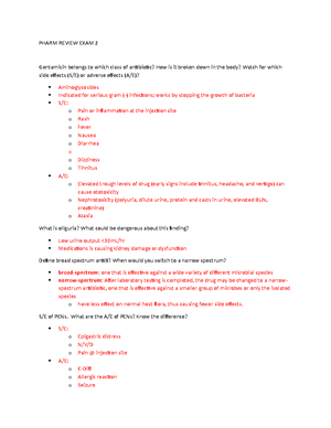Pharmacology Exam 1 Study Guide - Pharmacology Exam 1 Study Guide Mod 1 ...