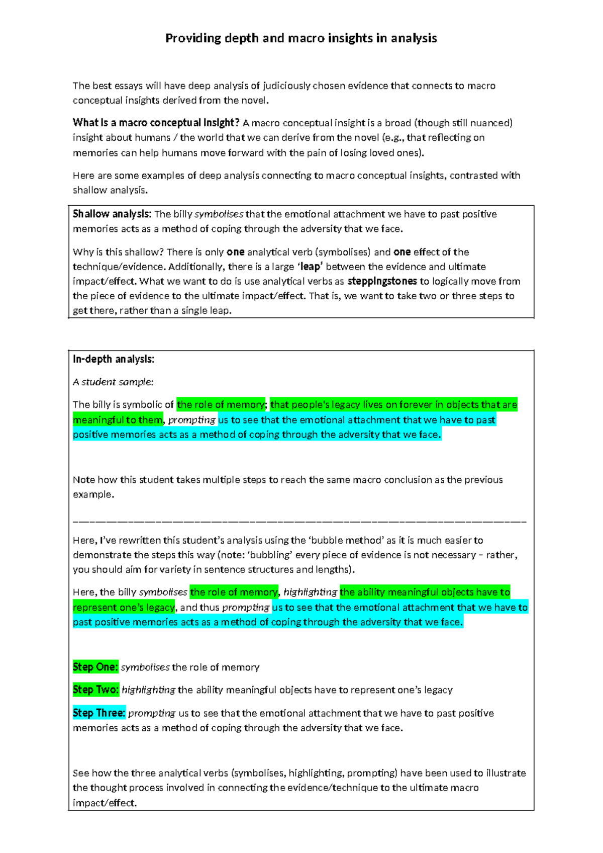 Providing depth in analysis - Providing depth and macro insights in ...