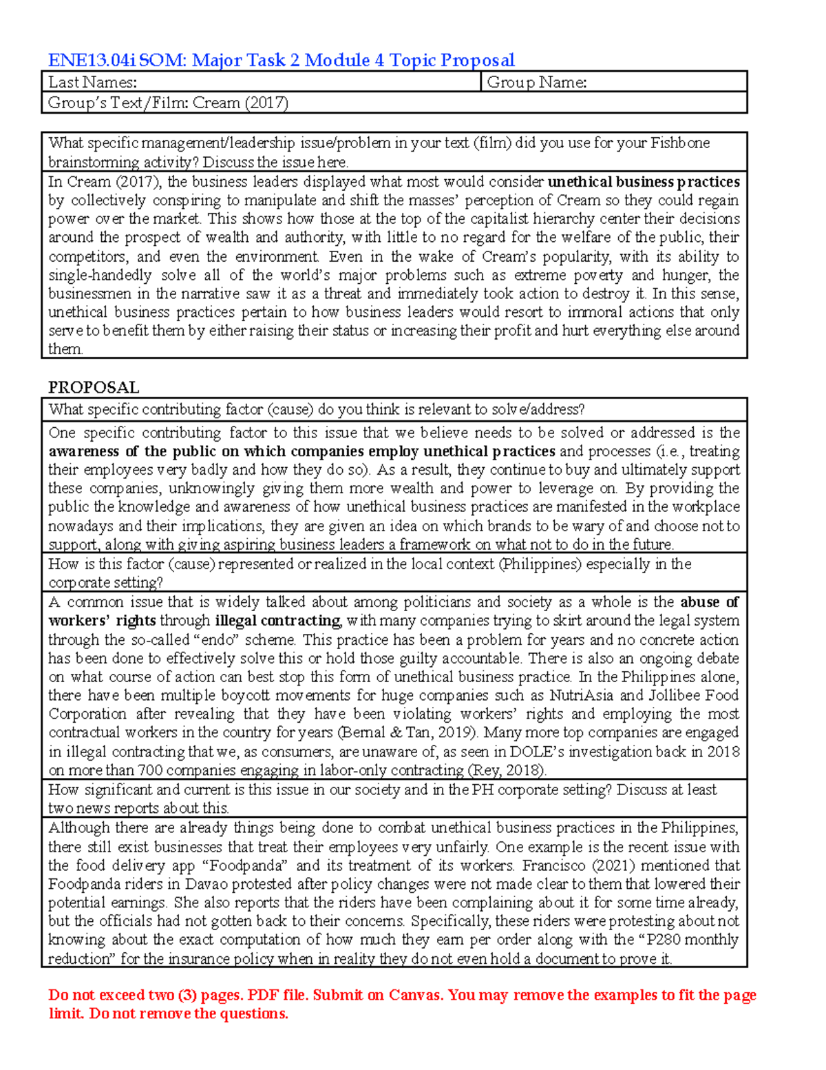 ENE13.04i Module 4 Topic Proposal - ENE13 SOM: Major Task 2 Module 4 ...