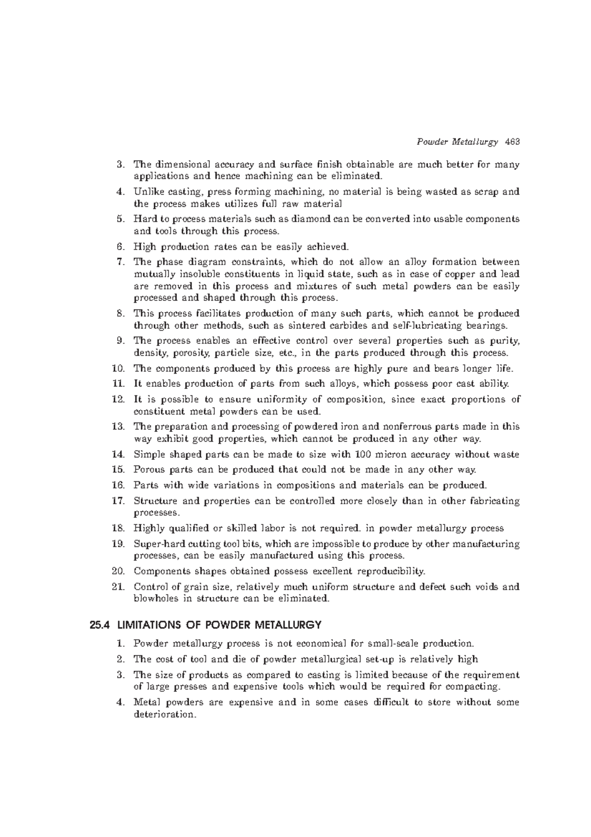 Mechanical Imp Notes-43 - Powder Metallurgy 463 The dimensional ...