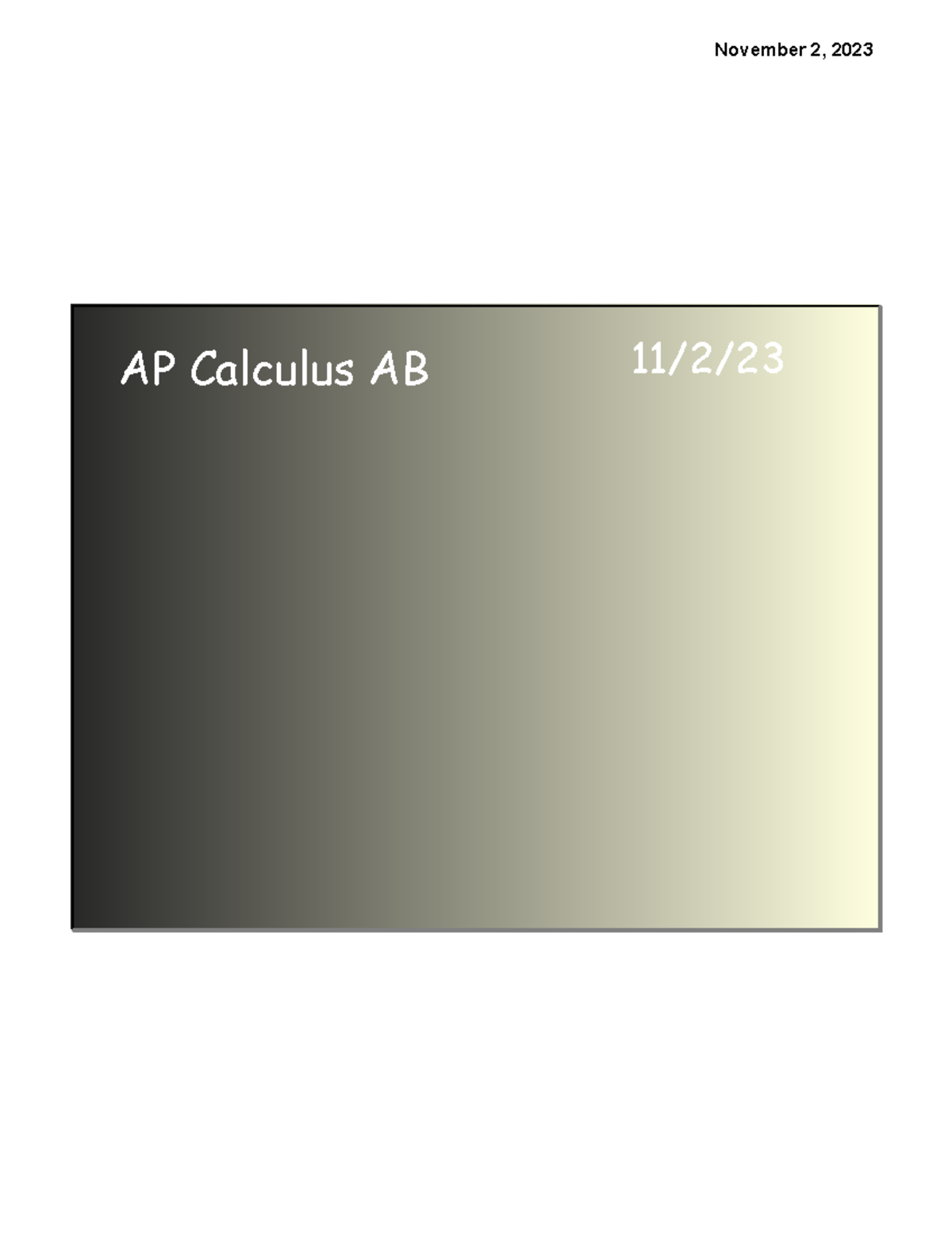 3.8 notes 2023 - kristin buys - AP Calculus AB 11 / 2 / 23 A spherical ...