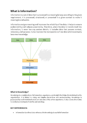 IS2103 All Notes - Introduction What is a system? A set of detailed ...