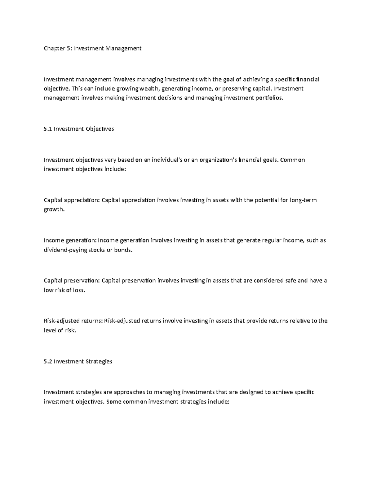 3 - module - Chapter 5: Investment Management Investment management ...