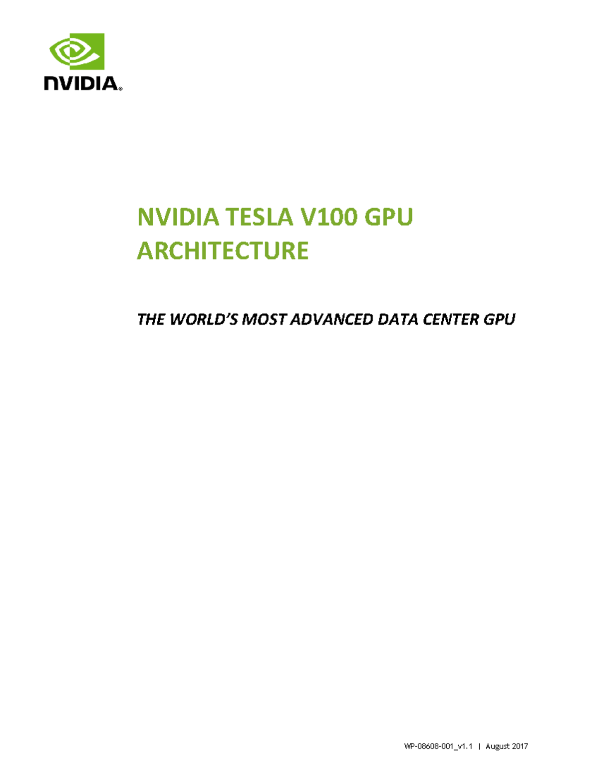 Volta-architecture-whitepaper - WP-08608-001_v1 | August 2017 NVIDIA ...