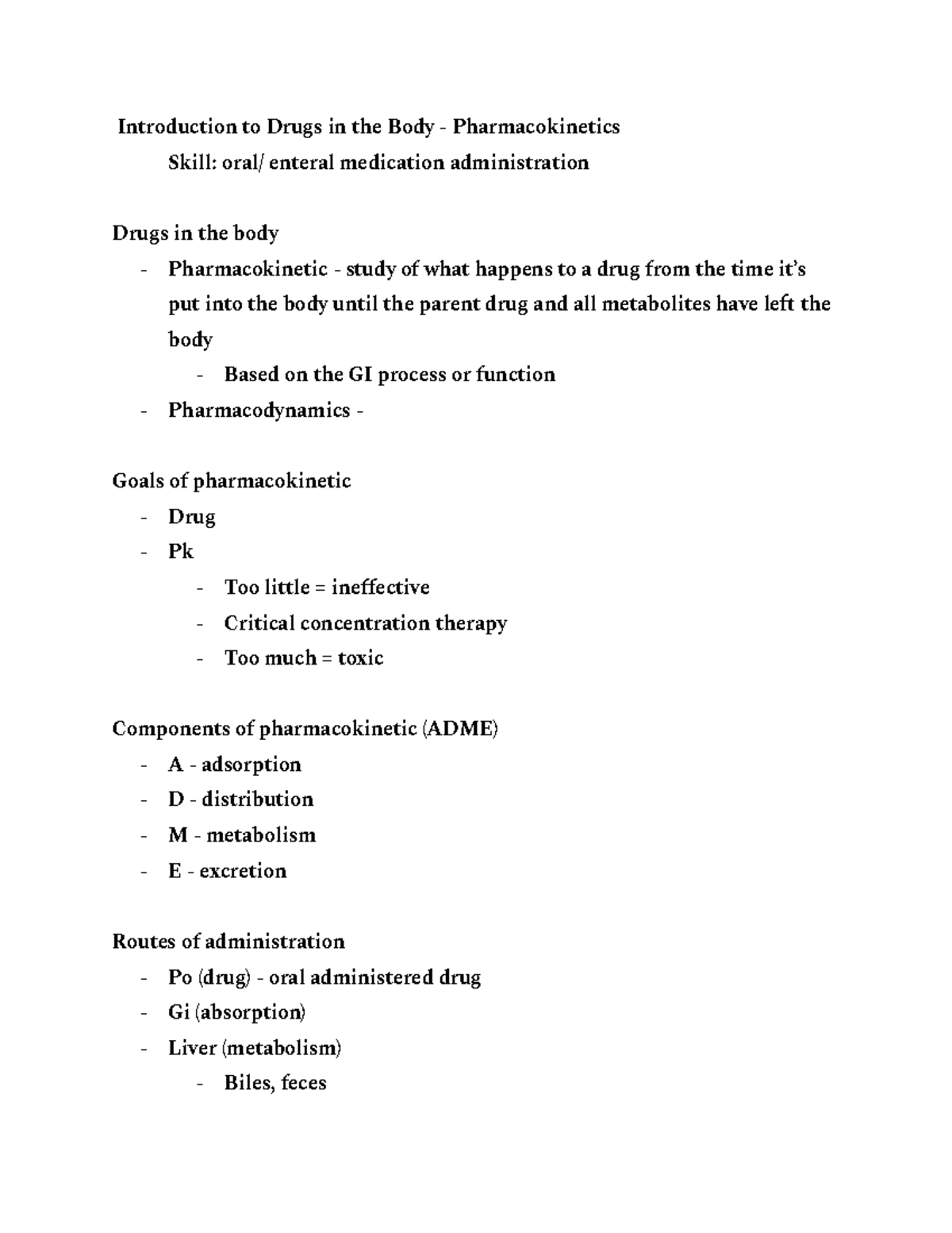 Drug Processing Components - Introduction to Drugs in the Body ...