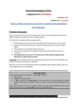 Cs411 Midterm MCQs With References By Moaaz - CS411 Visual Programming Solved MCQS For Midterm ...