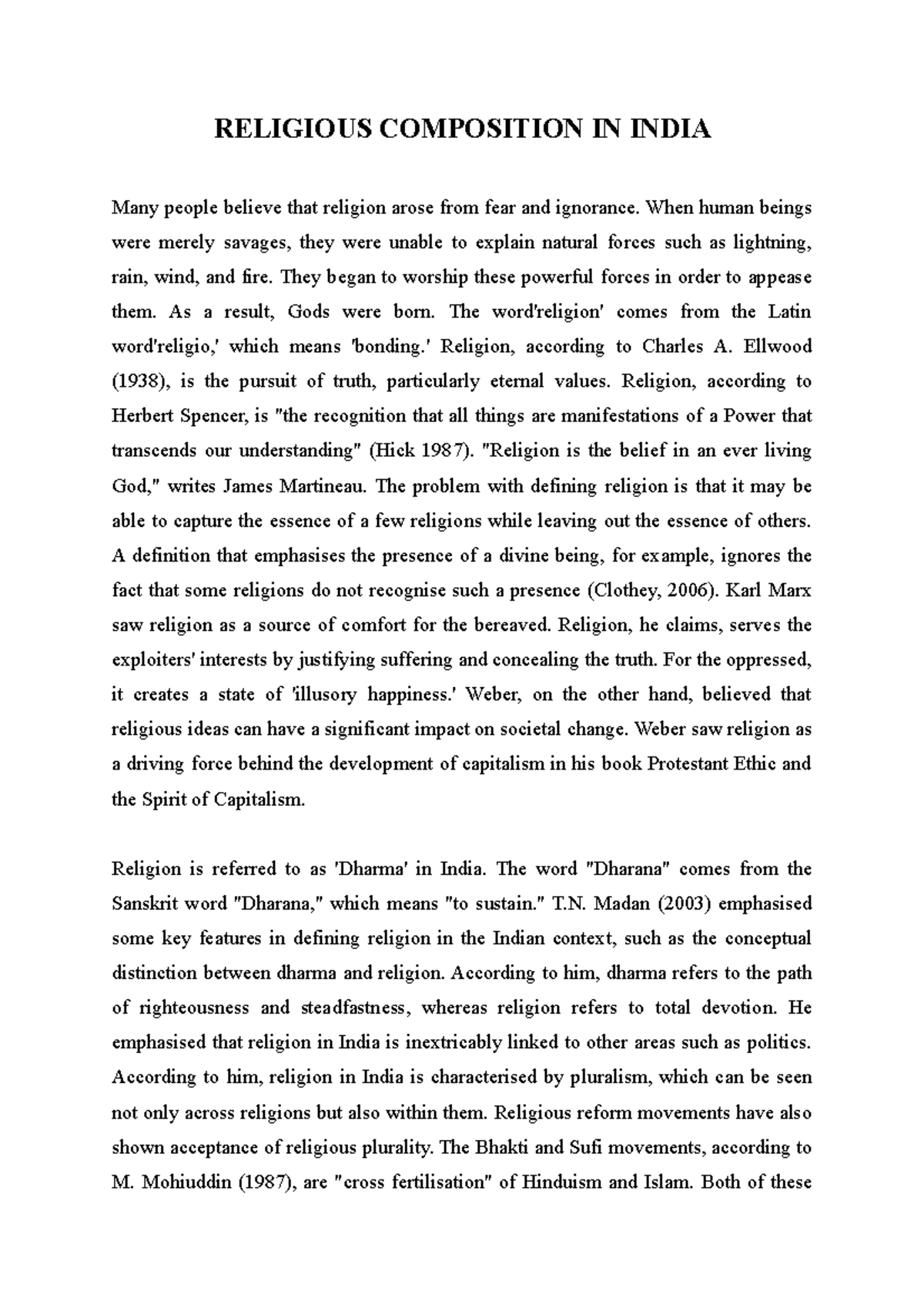 Religious Composition IN India - RELIGIOUS COMPOSITION IN INDIA Many ...