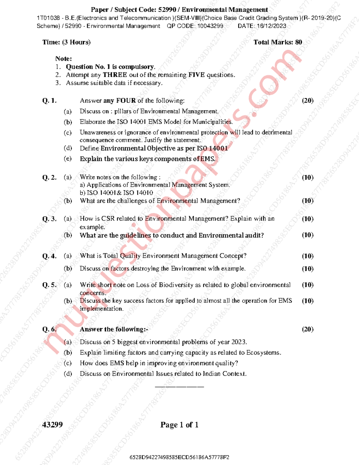 Be electronics-and-telecommunication semester-8 2023 december - Studocu