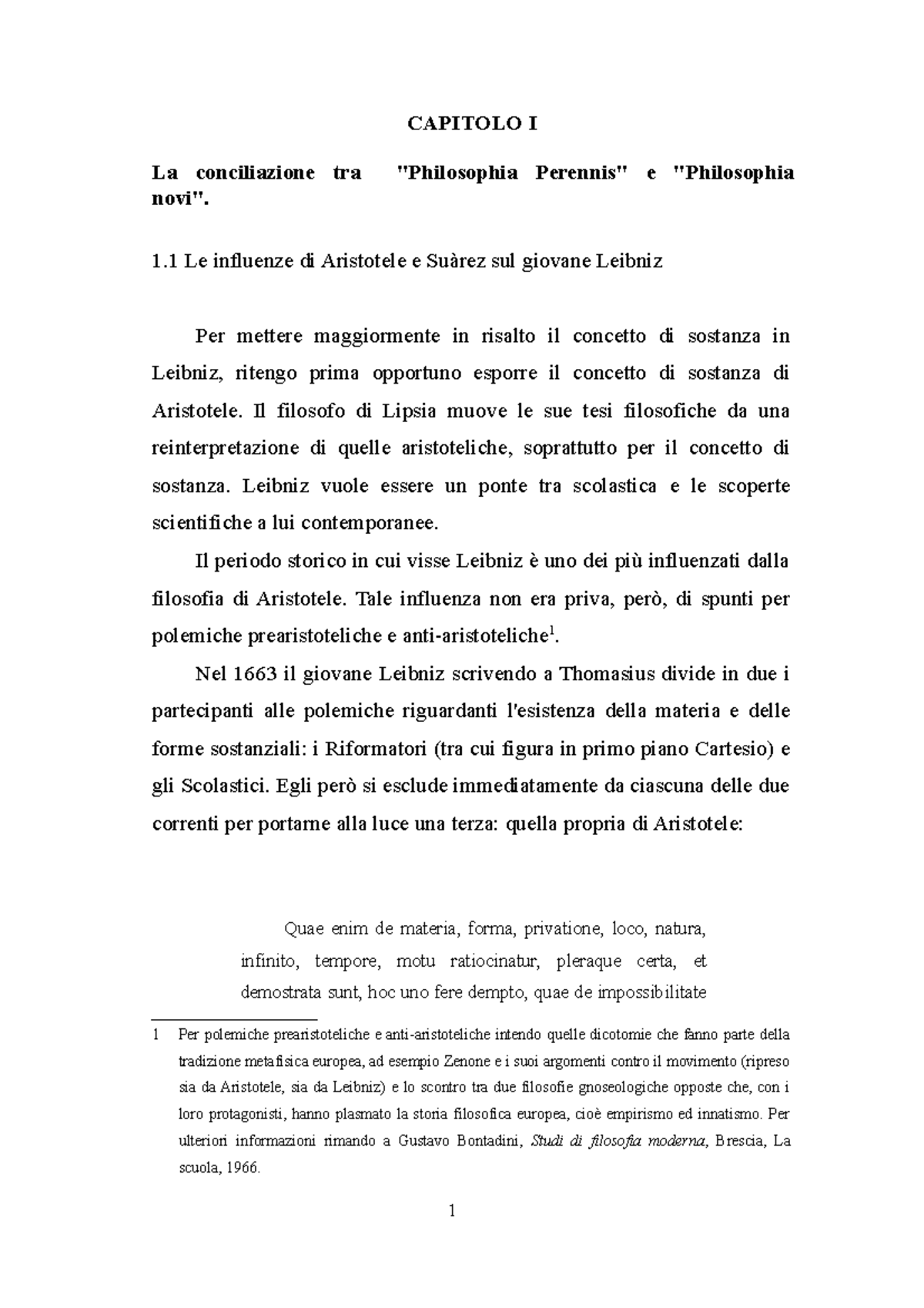 Tesi Leibniz - Prima parte della mia tesi di laurea - CAPITOLO I La ...