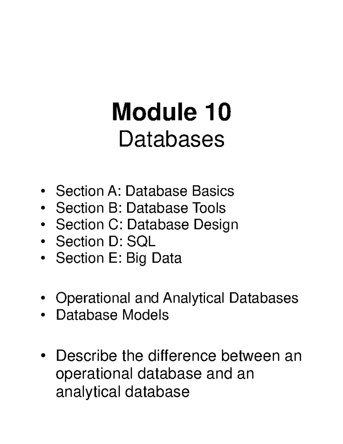NP2018 Module 10 - Computer Concepts 2018 Module 10 Databases Copyright ...