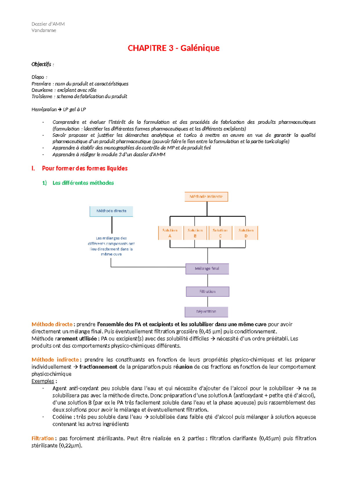 3. Galénique - Introduction à la galénique - Vandamme CHAPITRE 3 ...