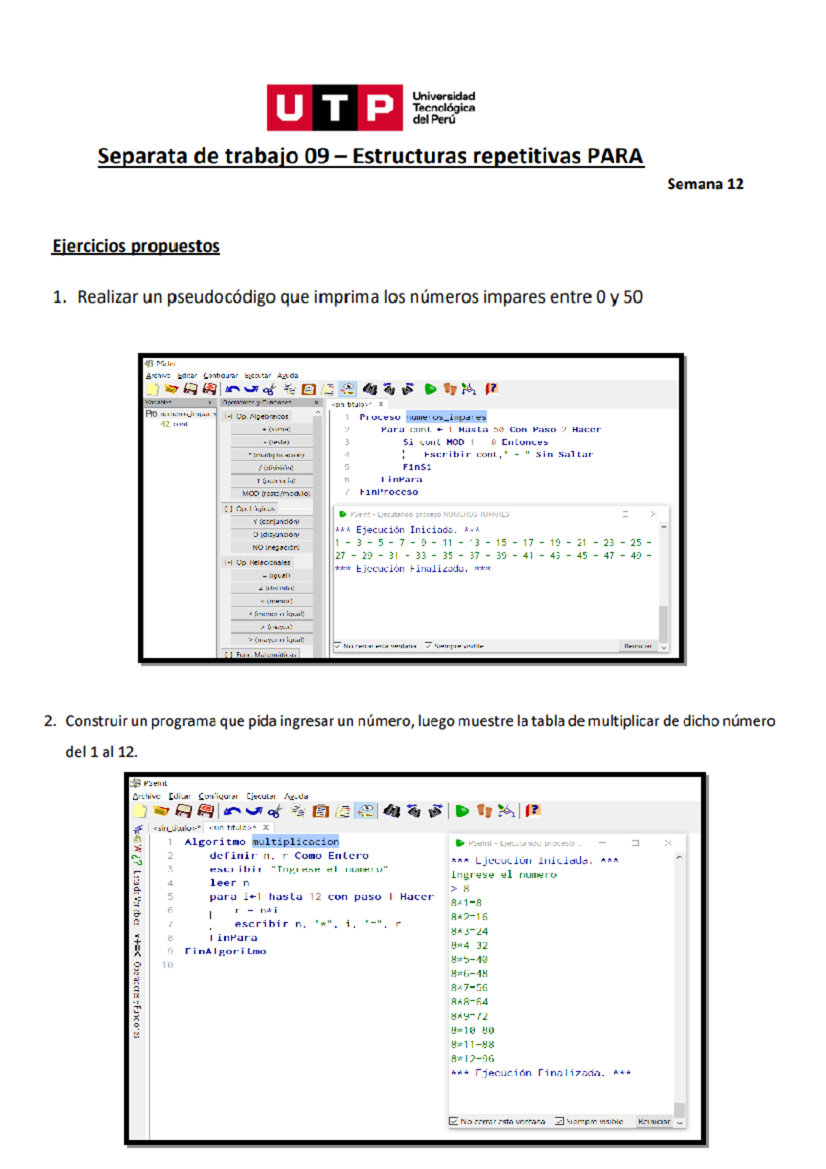 S12 – Estructuras repetitivas PARA - Principios de algoritmos - Studocu