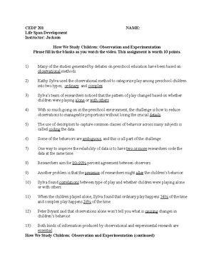 Ch2-Activity Worksheet - PSYC 201, Life Span Development NAME ...