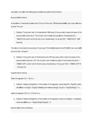 Exponential Functions - Exponential Functions: An exponential function is a function of the form ...