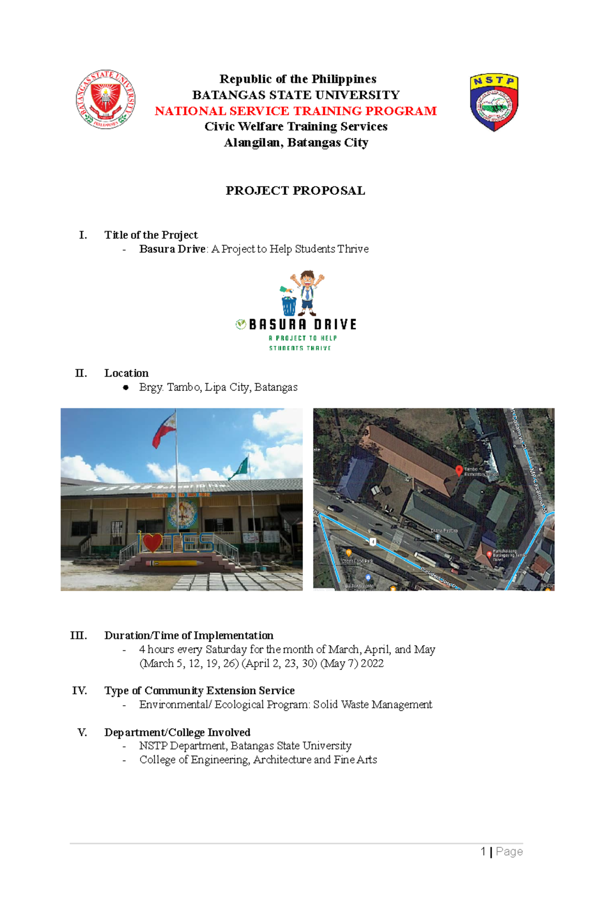 Project-Proposal-Sample - Republic of the Philippines BATANGAS STATE ...