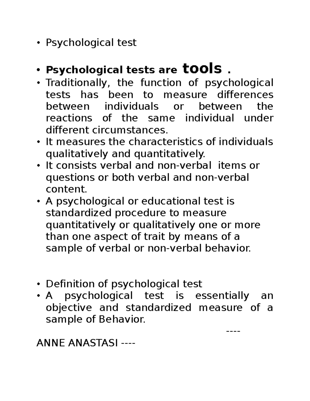 Psychological test - Psychological test Psychological tests are tools ...