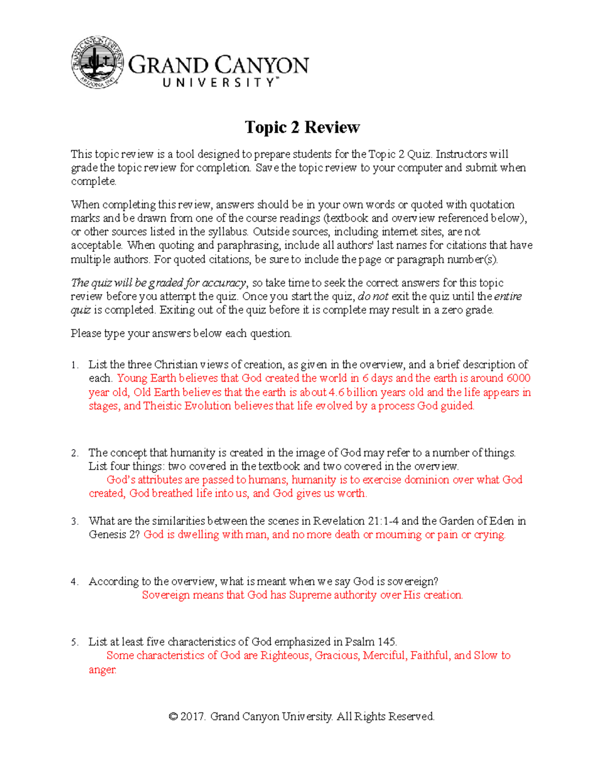 Topic 2 Review assignment - Topic 2 Review This topic review is a tool ...